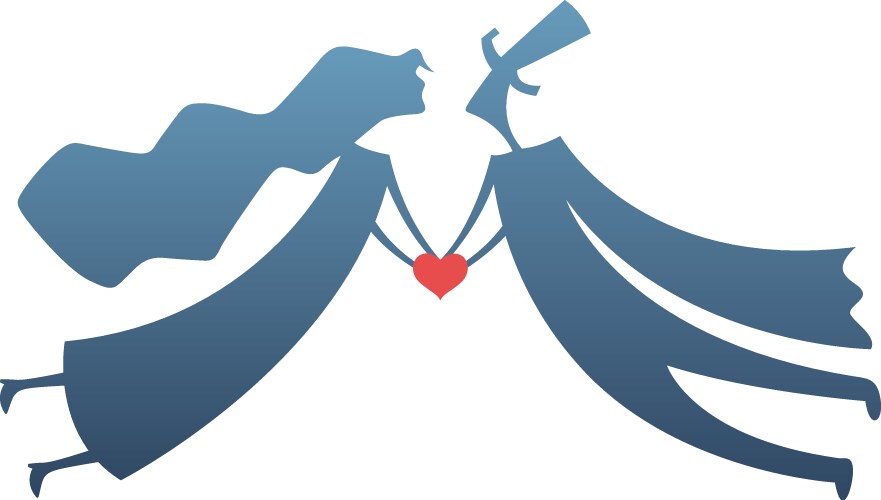 Wedding bride and groom Royalty Free Vector Image