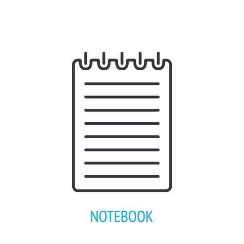 Spiral notebook with bright colorful cover design Vector Image