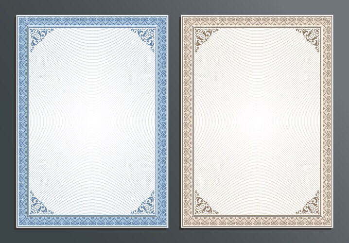 Template certificate gift voucher coupon frame Vector Image