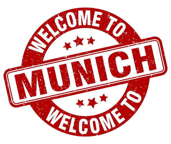 Welcome to munich stamp munich round sign Vector Image