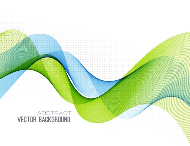 Blue color abstract wave design element Royalty Free Vector