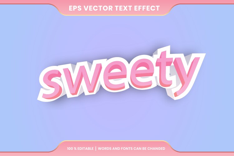 Red text editable font effect Royalty Free Vector Image