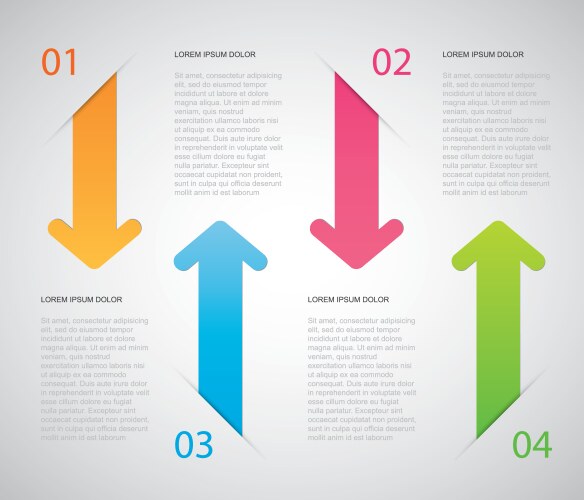Arrow infographic concept template Royalty Free Vector Image