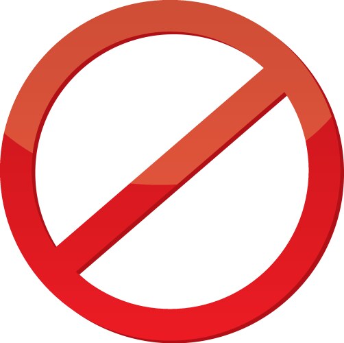 Red Prohibited Sign - No Symbol Royalty Free Vector Image