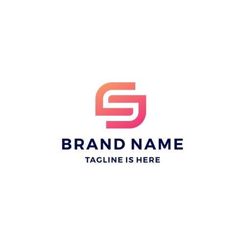 S letter initial logo icon Royalty Free Vector Image