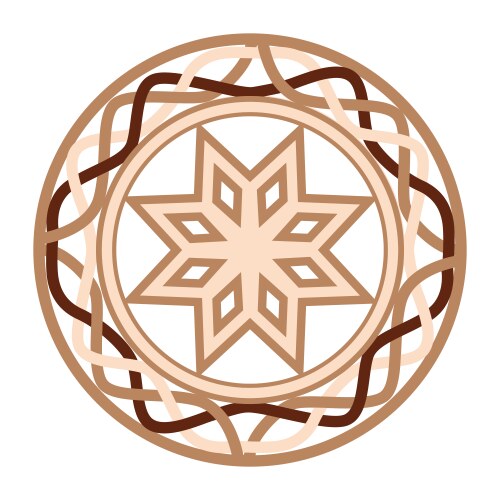 Kolovrat an ancient slavic symbol decorated Vector Image