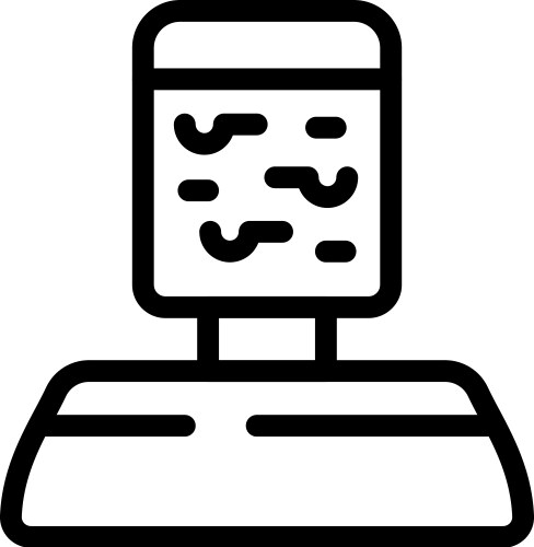 Simple black line art icon representing Royalty Free Vector