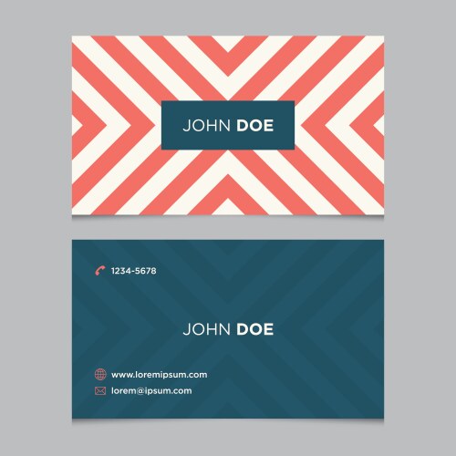 Red Pattern Business Card Royalty Free Vector Image