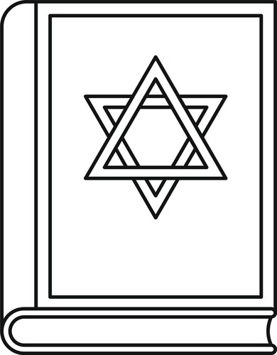 Torah scroll icon outline style Royalty Free Vector Image