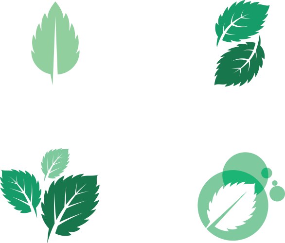 Mint leaves flat icon Royalty Free Vector Image