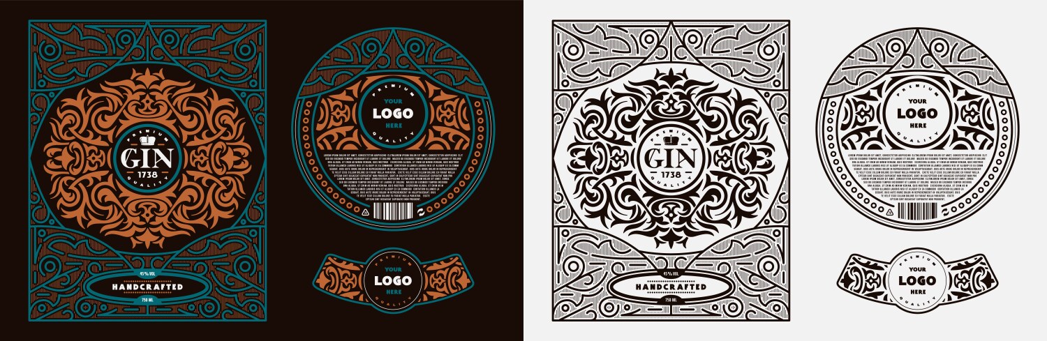 Gin Label Template Vector Images (over 690)