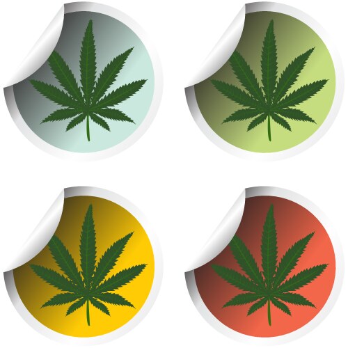 Cannabis stickers Vector Images & Graphics for Commercial Use | VectorStock