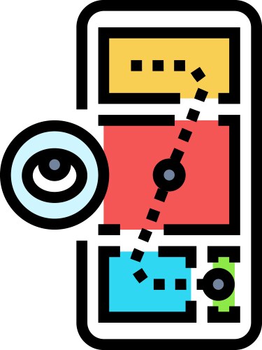 Affinity diagram ux ui design color icon Vector Image