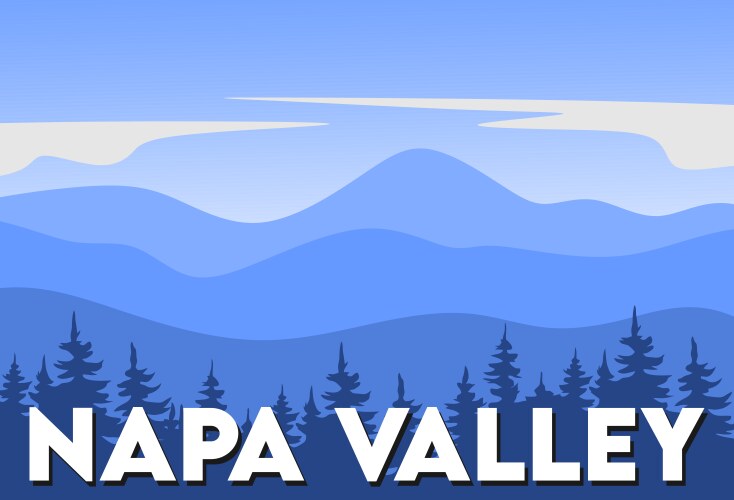 Napa valley with beautiful view Royalty Free Vector Image