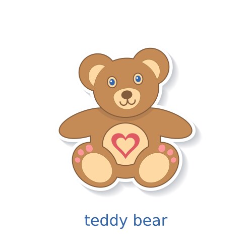 Cute teddy bear Royalty Free Vector Image - VectorStock