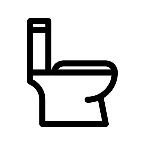 Toilet line icon set graphics Royalty Free Vector Image