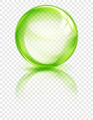 Translucent sphere with reflection Royalty Free Vector Image