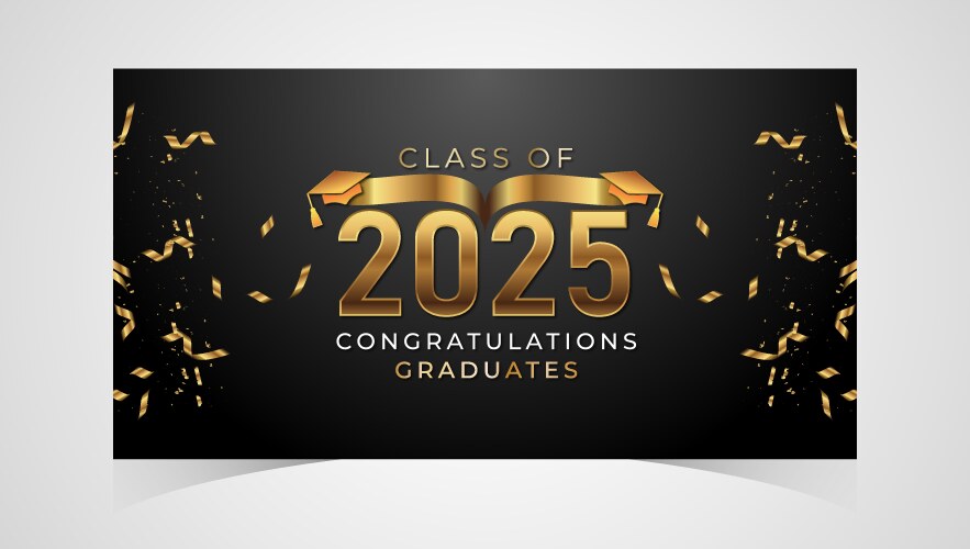 Class of 2025 congratulations graduates academic Vector Image