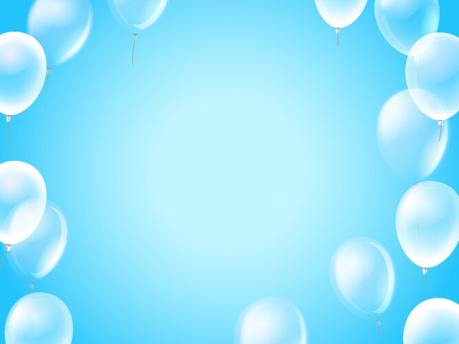 Birthday invitation background with balloons Vector Image