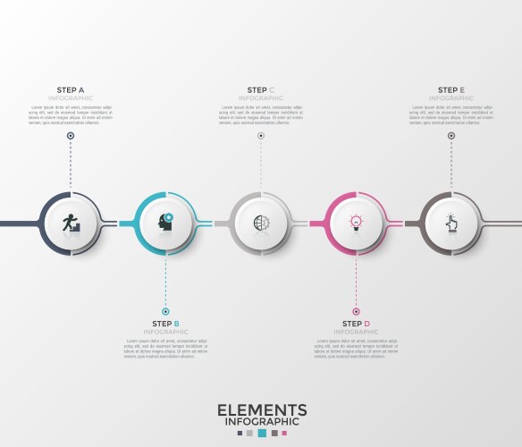 Infographic Template For Business Modern Timeline Vector Image