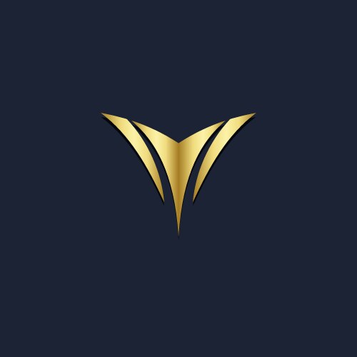 Leaf beauty organic gold logo Royalty Free Vector Image