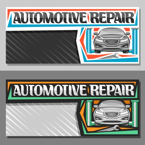 Banner for auto repair Royalty Free Vector Image