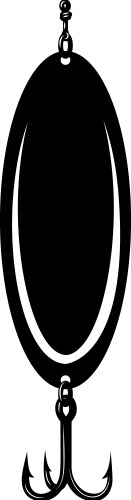 Cartoon fishing lure with heart Royalty Free Vector Image