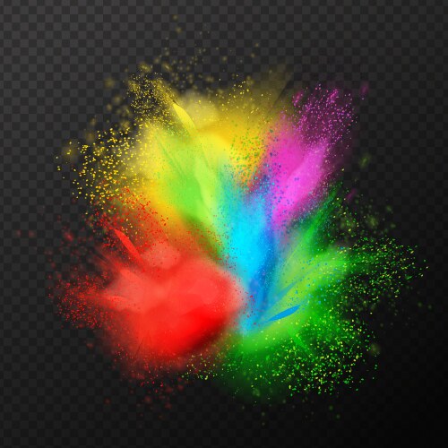 Explosion of colored powder Royalty Free Vector Image