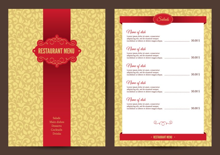 Restaurant Menu Vector Images (over 440,000)