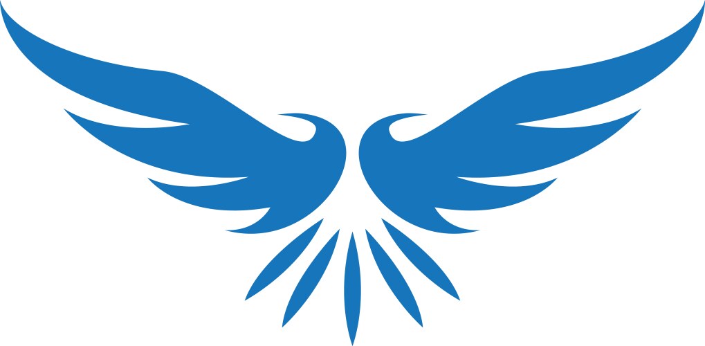 Letter f wing flag logo icon design template Vector Image