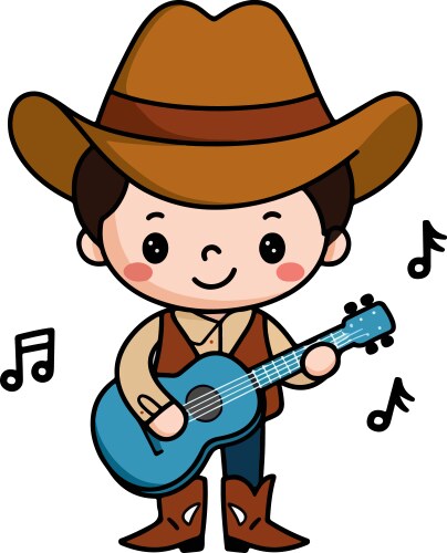 Cowboy stickers set clipart calculations Vector Image