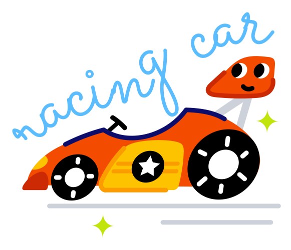 Racing car Royalty Free Vector Image - VectorStock