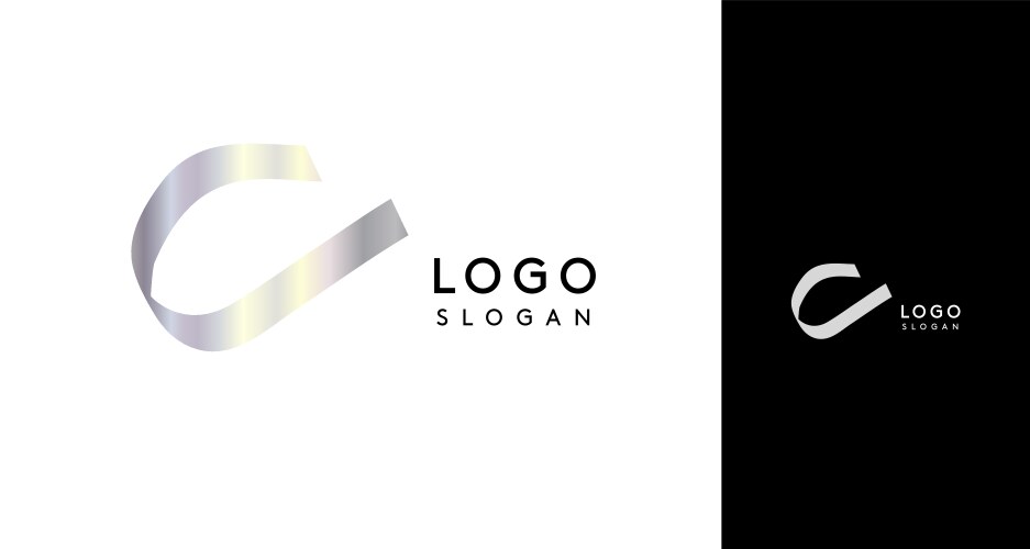 Shiny chromatic letter w metallic monogram Vector Image