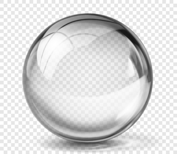 Translucent sphere with glare and shadow Vector Image