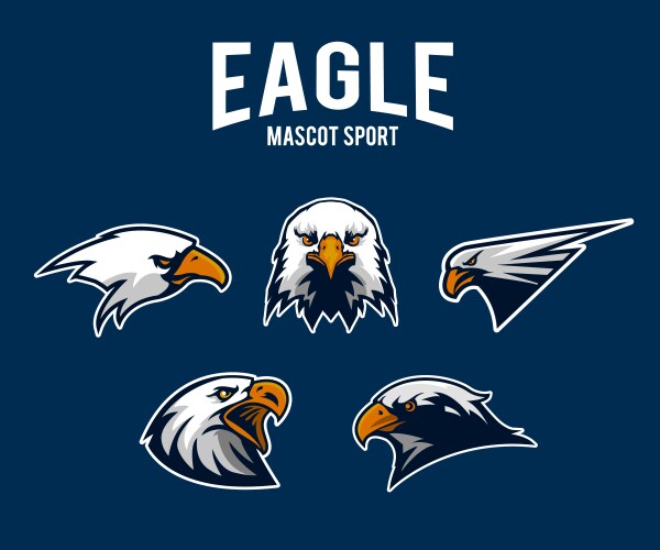 Set of eagles Royalty Free Vector Image - VectorStock