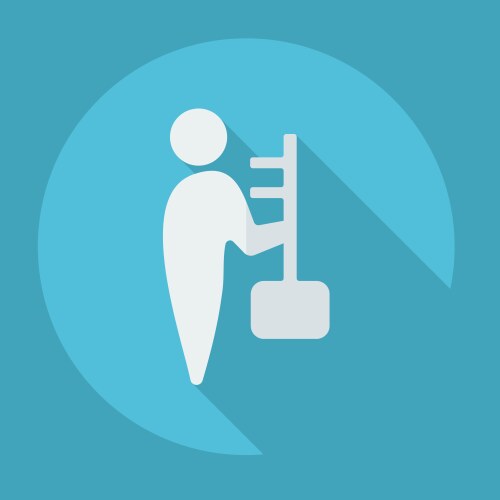 Flat icon people and a business key topic Vector Image