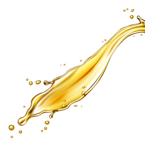 Extra virgin vegetable oil splash realistic Vector Image