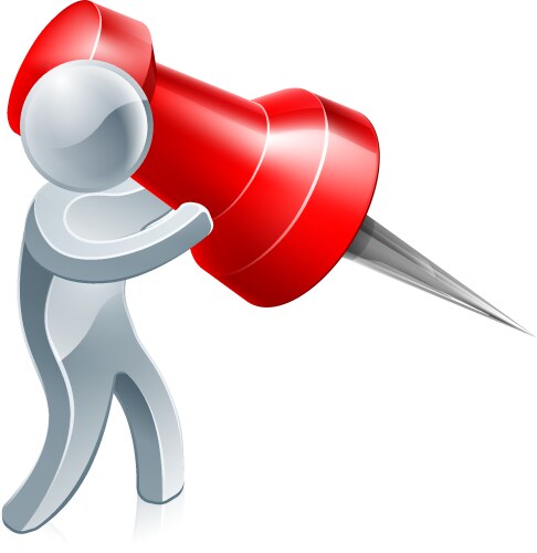 Pinning photo man concept Royalty Free Vector Image