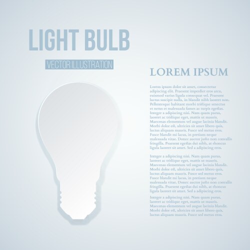 Abstract paper light bulb Royalty Free Vector Image