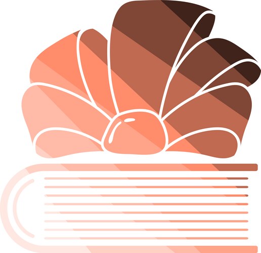 Book with ribbon bow icon Royalty Free Vector Image