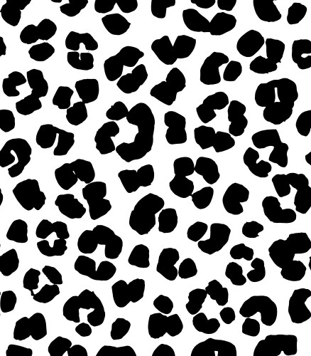 Leopard Print Seamless Background Pattern Black Vector Image