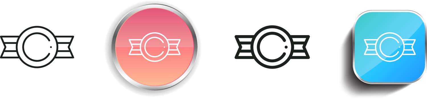 Batman icon thin linear regular and button style Vector Image