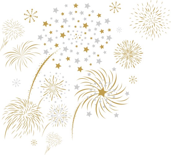 Firework design isolated on white background Vector Image