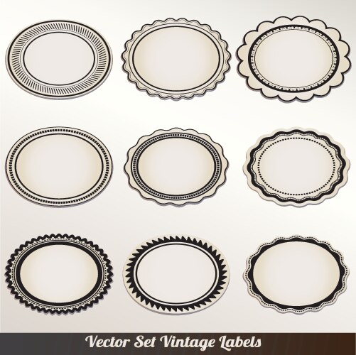 Frame labels set ornamental vintage decorat Vector Image