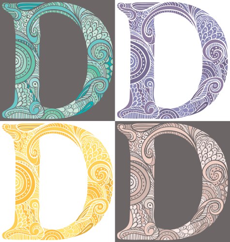 Alphabet Doodle D Letter Vector Images (over 200)