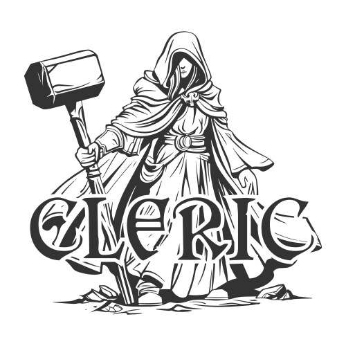 Cleric clip art design shape Royalty Free Vector Image