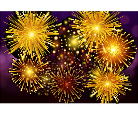 Fireworks sparkling background Royalty Free Vector Image