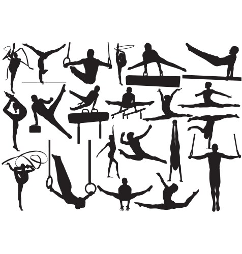 Gymnast Silhouette Clip Art