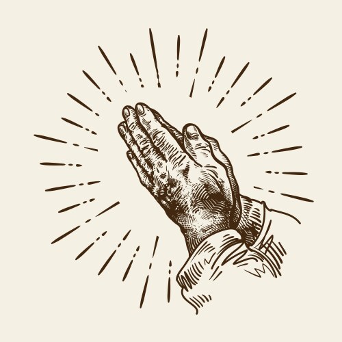 Prayer Sketch Praying Hands Vector Images (over 950)
