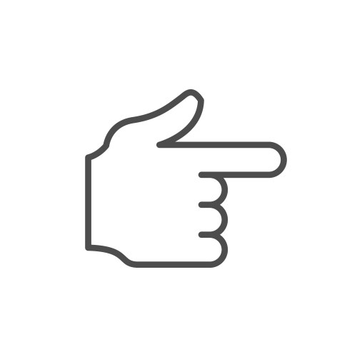 White hand cursor pointer icon Royalty Free Vector Image